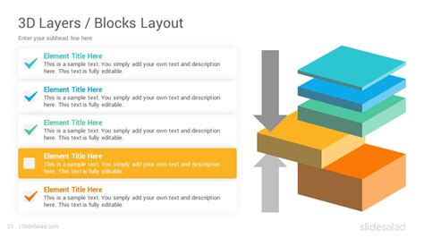 D Layers Blocks Google Slides Template Diagrams SlideSalad