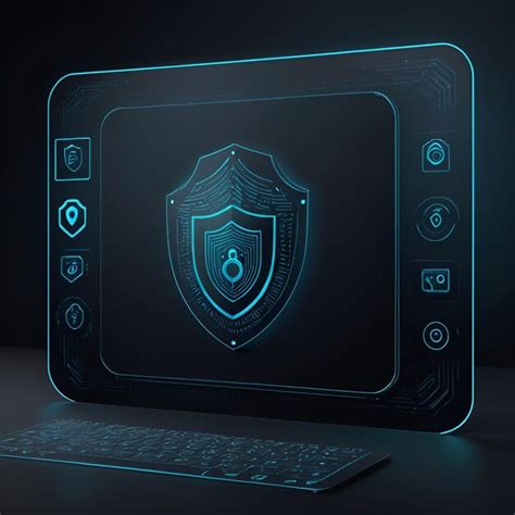 Cybersecurity Concept With Virtual Screen For Secure Internet Access