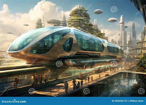 Witness A High Speed Sleek Train As It Traverses An Ultramodern Metropolis The Future Of