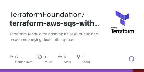 Github Terraformfoundationterraform Aws Sqs With Dlq Terraform Module For Creating An Sqs