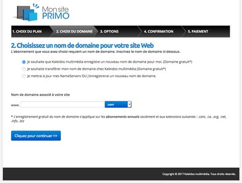 Sinscrire Mon Site Primo