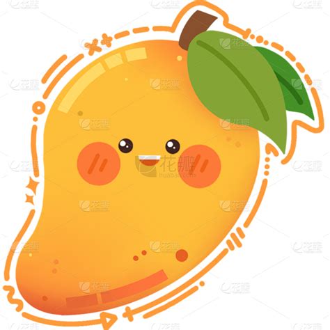 果蔬通用 可爱描边拟人水果元素