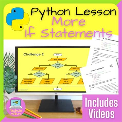 Python Programming More If Statements Lesson By Nichola Wilkin Tpt