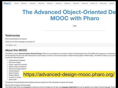 Advanced Object Oriented Design Mooc Ppt