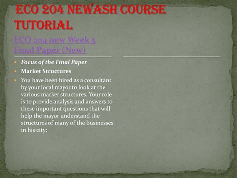 Ppt Eco 204 Ash Courses Tutorialuophelp Powerpoint Presentation