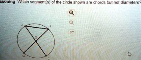 solved reasoning which segment s of the circle shown are chords but