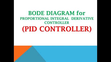 Plot A Bode Diagram Of A Pid Controller Pid Controller Bode