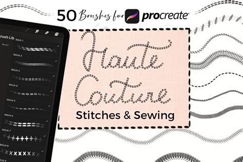 Stitches Sewing Brushes For Procreate Design Cuts