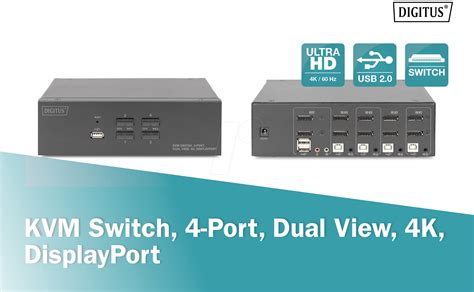 DIGITUS DS KVM Switch Port DisplayPort Dual Display At Reichelt Elektronik