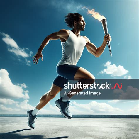 Guy Running Olympic Torch Ai Generated Image 2492795387 Shutterstock