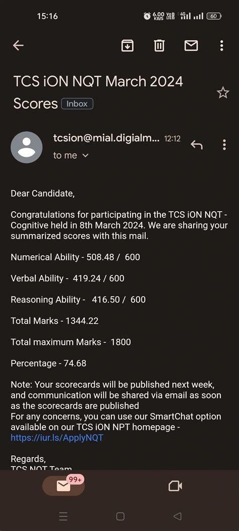 Omkar Salunkhe On Linkedin Tcs Tcsnqt It Nqtscorecard