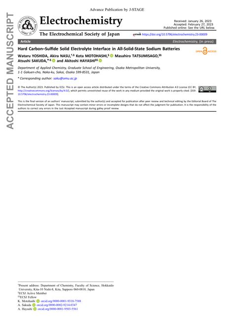 Pdf Hard Carbonsulfide Solid Electrolyte Interface In All Solid