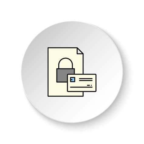 Round Button For Web Icon Credit Card Key Button Banner Round Badge Interface For