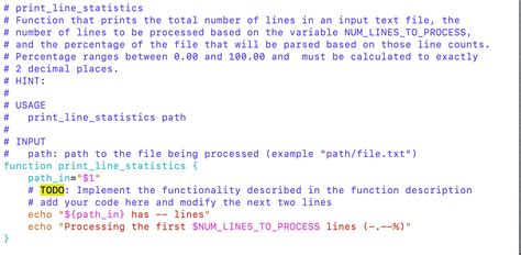 Solved Print Line Statistics Function That Prints The Chegg