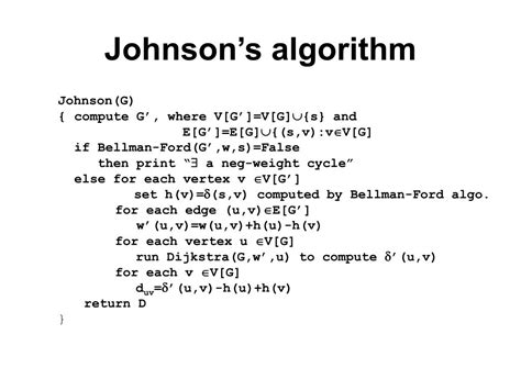 Ppt Johnson S Algorithm Powerpoint Presentation Free Download Id 3583858