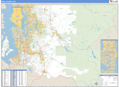 King County Washington Zip Code Wall Map King County Washington Zip Code Wall Map