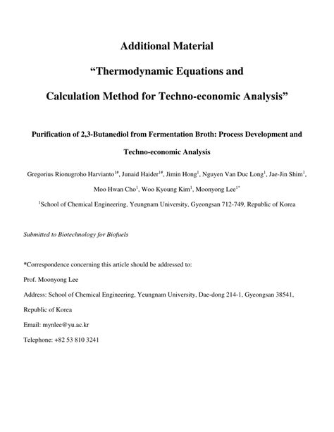 Pdf Purification Of 23 Butanediol From Fermentation Broth Process Development And Techno