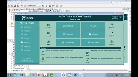 Elegant Pos Software Java Swing Netbeans Left Menu And Main Content
