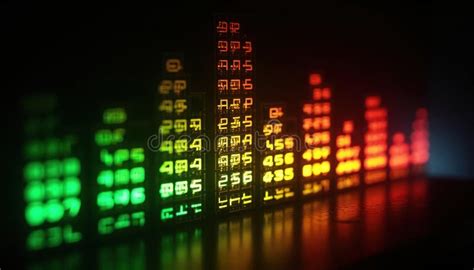 Digital Audio Spectrum Analyzer With Illuminated Frequency Levels In
