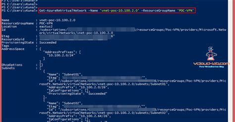 PART MICROSOFT AZURE POWERSHELL CREATING AND ADMINISTERING VIRTUAL NETWORK VNET VGeek