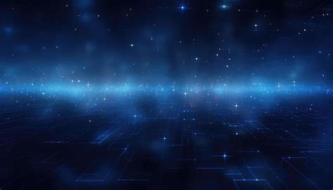 Premium Photo Abstract Dark Blue Digital Background With Sparkling Blue Light Particles HD