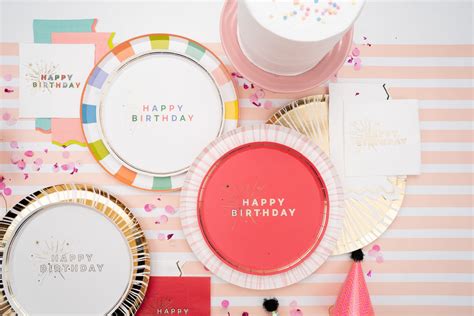 Colorful Happy Birthday Dessert Plates Gatherings By Cp
