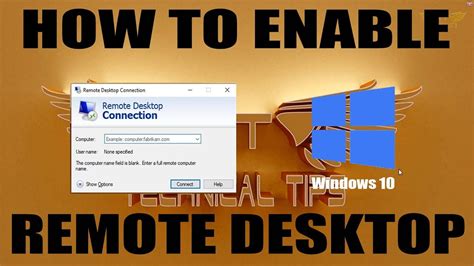 How To Enable Remote Desktop Connection In Windows 10 Version 1903 Youtube