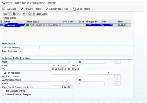 Stauthtrace Improved Authorization Trace