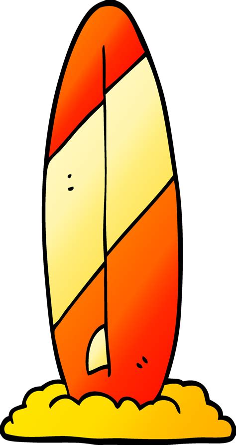 Vector Gradient Illustration Cartoon Surf Board 12071697 Vector Art At Vecteezy
