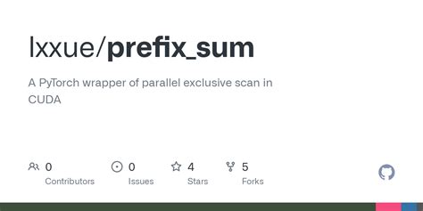 GitHub Lxxue Prefix Sum A PyTorch Wrapper Of Parallel Exclusive Scan In CUDA