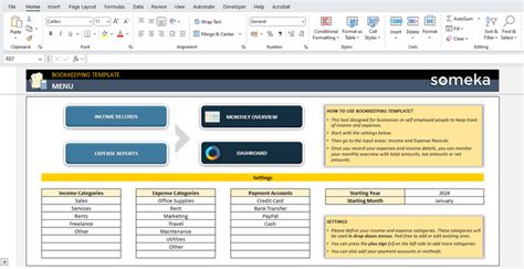 Excel Bookkeeping Template Free Accounting Templates