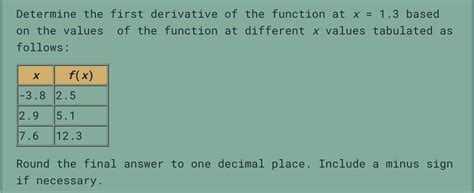 Solved Determine The First Derivative Of The Function At Chegg