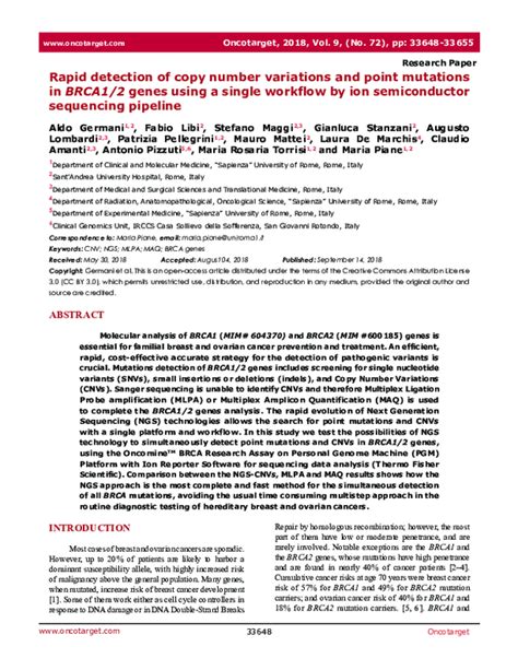 pdf rapid detection of copy number variations and point mutations in