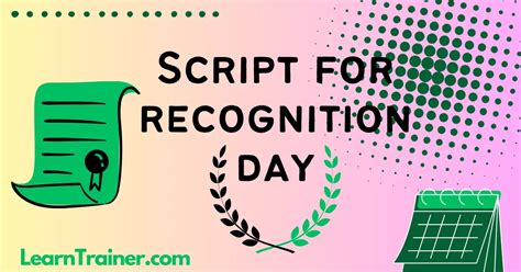 Script For Recognition Day