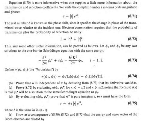 Solved Periodic Potentials In One Dimension The General Analysis 1 Answer Transtutors