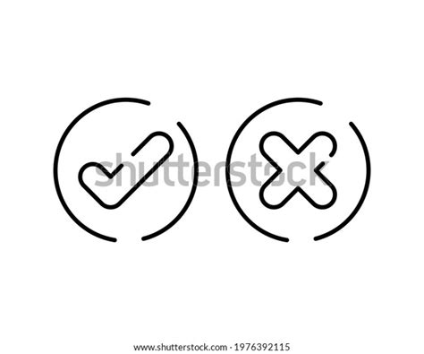 Check Mark Cross Icon Symbol Vectorcan Stock Vector Royalty Free 1976392115 Shutterstock
