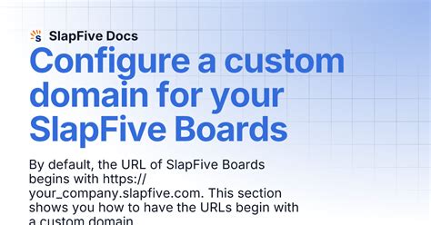 Configure A Custom Domain For Your Slapfive Boards Slapfive Docs