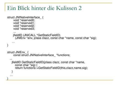 ppt java native interface eine einführung anhand eines praktischen