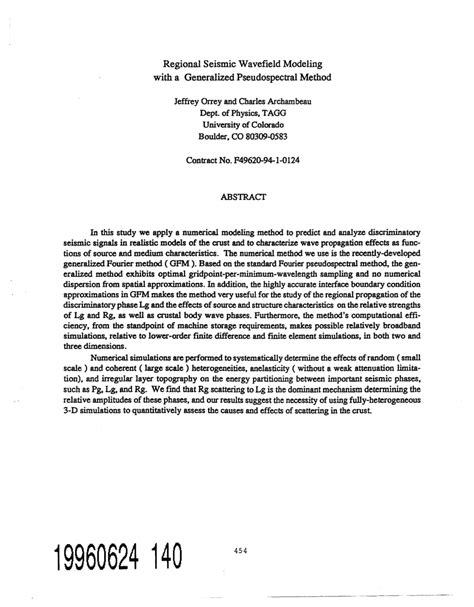 Pdf Regional Seismic Wavefield Modeling With A Generalized