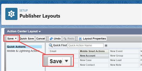 Global Publisher Layouts In Salesforce