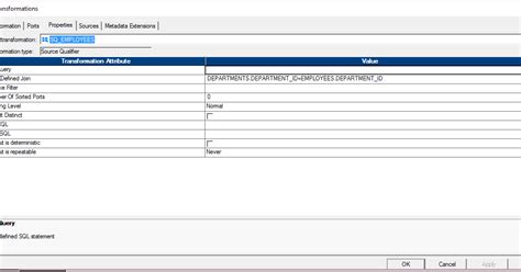 Informatica Workshop Source Qualifier Transformation Joins