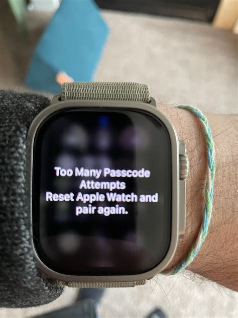 Too Many Passcode Attempts While Not Wearing Watch Rapplewatchultra