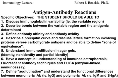 Antigen Antibody Reactions