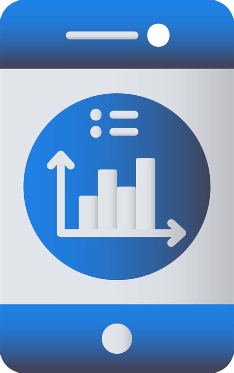 Blue Color Bar Graph In Smartphone Icon 24462484 Vector Art At Vecteezy