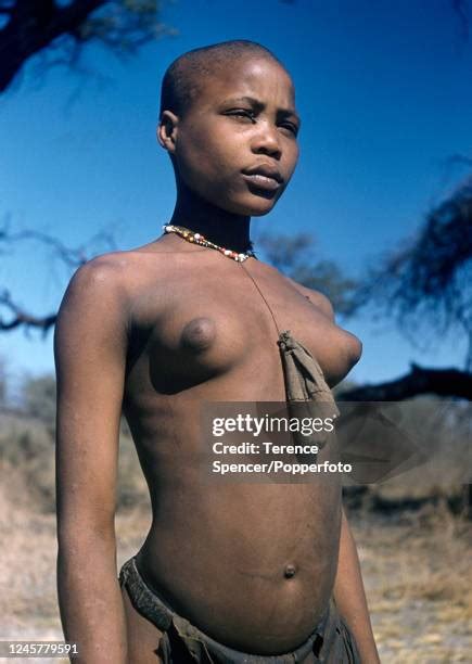 A Bushman Girl In The Kalahari Desert Near Xubi In Botswana Circa