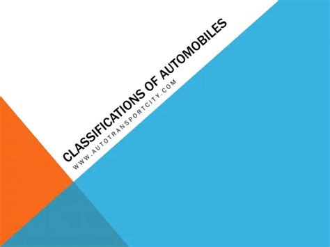 Ppt Classifications Of Automobiles Powerpoint Presentation Free