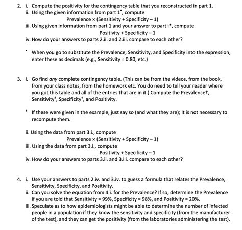 [solved] 2 i compute the positivity for the contingency