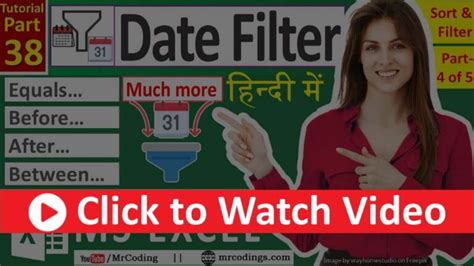 Date Filter In Excel Mr Coding