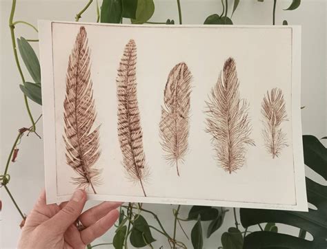 Feather Drypoint Printmaking Felt