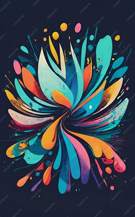 Premium Photo Wallpaper Background Colorful Artificial Intelligence